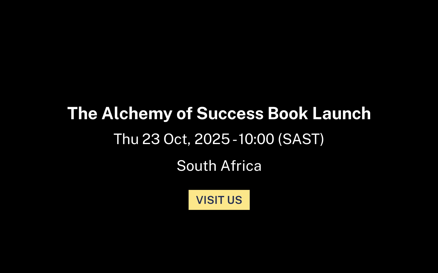 The Alchemy of Success Book Launch